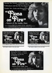 'Fiona on Fire' (1978) - Still Photographs from the Set - The Rialto Report
